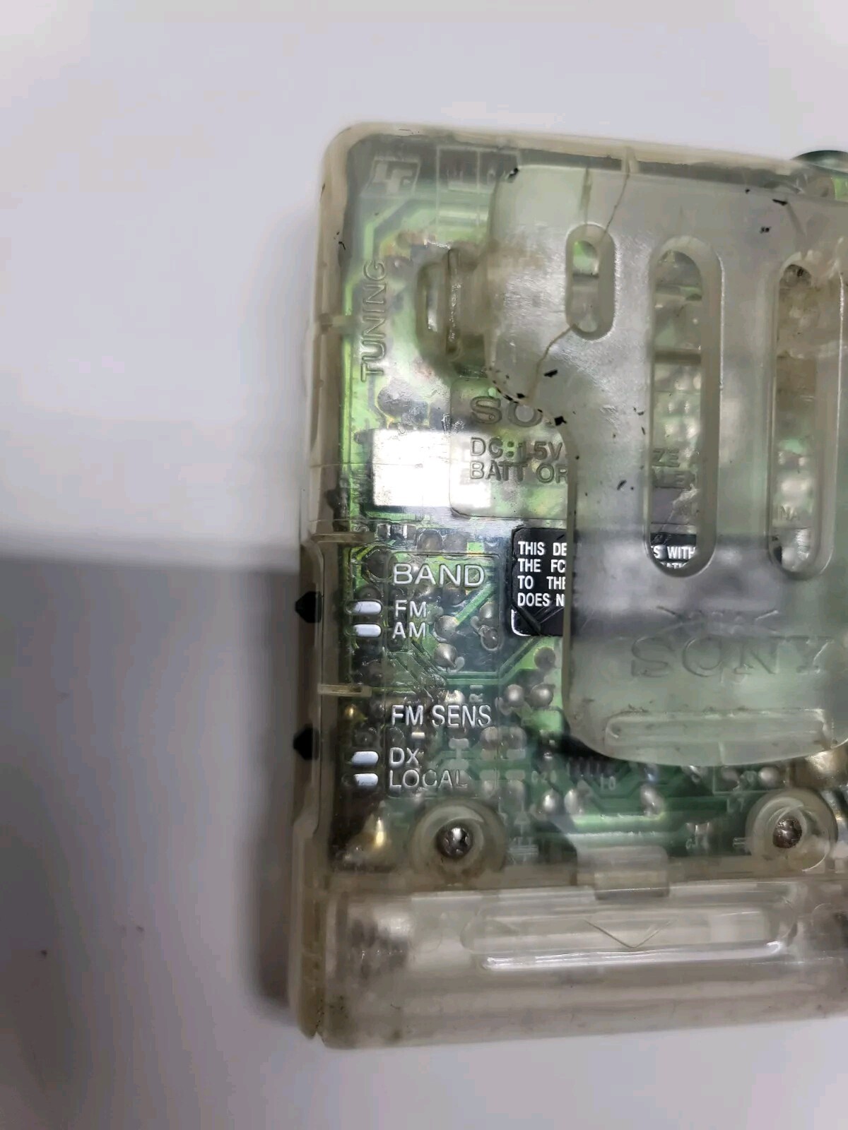 Sony SRF-39FP Clear Transparent AM/FM Radio Working Prison Issued ...