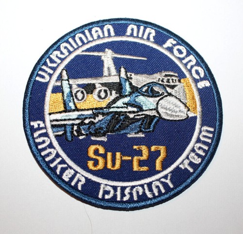 Military Army Patch Ukraine Air Force Aviation SU-27 Flanker Display ...