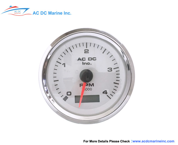 MARINE DIESEL TACHOMETER w/Hour Meter 4000 RPM Signal Generator Pick-up ...