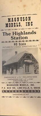 Magnuson Models Inc. Ho Scale - The Highlands Station - M517 - CLST | eBay