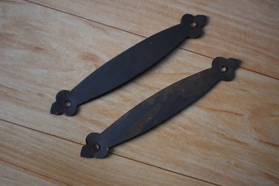 Vintage iron handmade french gate door hinges Decorative head barn ...