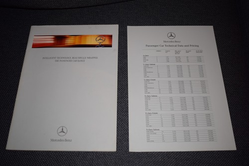 Mercedes-Benz Passenger Car Range Brochure - July 1999 UK edition | eBay UK