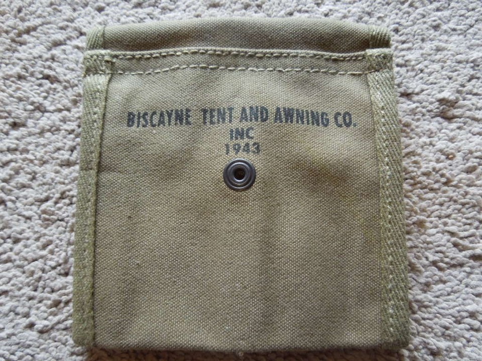 USGI WW2 Type .30 M1 Carbine Buttstock Pouch for Two 15 Round Mags ...
