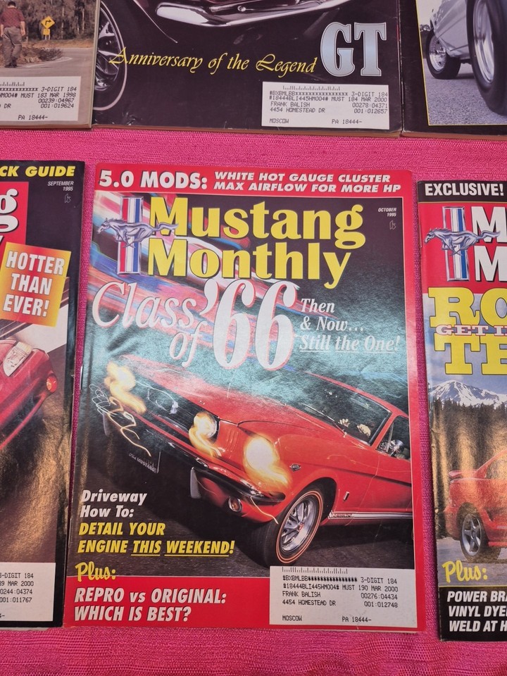 Mustang Monthly Magazine Full Year 1995 Lot of 12 Issues SN95 GT Cobra ...