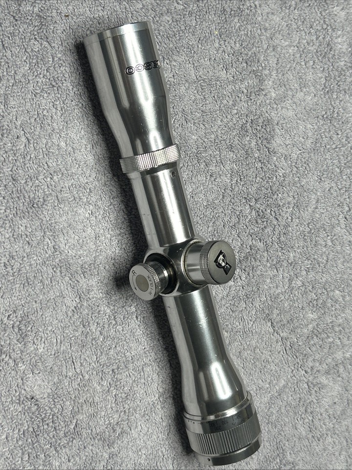 Tasco Pro Class 4x30 AO Pistol Scope Japan Silver Stainless Steel RARE ...