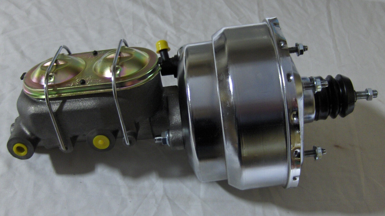 8" Dual Silver Street Rod Power Brake Booster & Bail Top Master ...
