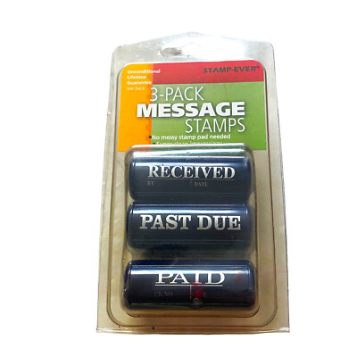 Stamp-Ever 3 Pack Message Stamp Kit Made in USA NEW | eBay
