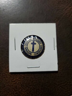 Vtg pre WWII Catholic Welfare Worker Federation MEMBERSHIP Badge Pin | eBay