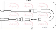 Apec CAB1052 Brake Cable for sale online | eBay UK