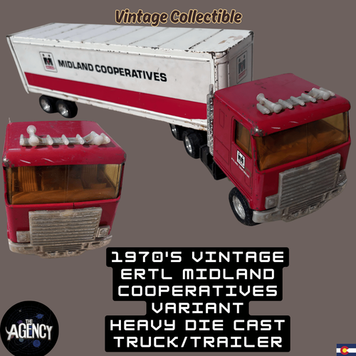 1970s Vintage ERTL Die Cast Tractor Truck / Trailer Midland ...