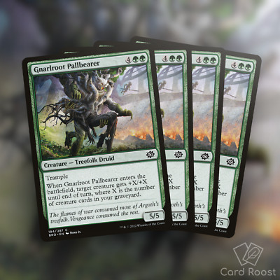 MTG Magic x4 Gnarlroot Pallbearer 184/287 The Brothers' War BRO Playset ...