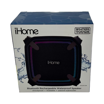 iHome iBT371 Bluetooth Rechargeable Waterproof Speaker Brand New In ...
