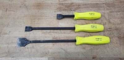 SNAP-ON TOOLS SET of 3 "CSA" BLACK HARD HANDLE CARBON SCRAPER (BC, 12C ...