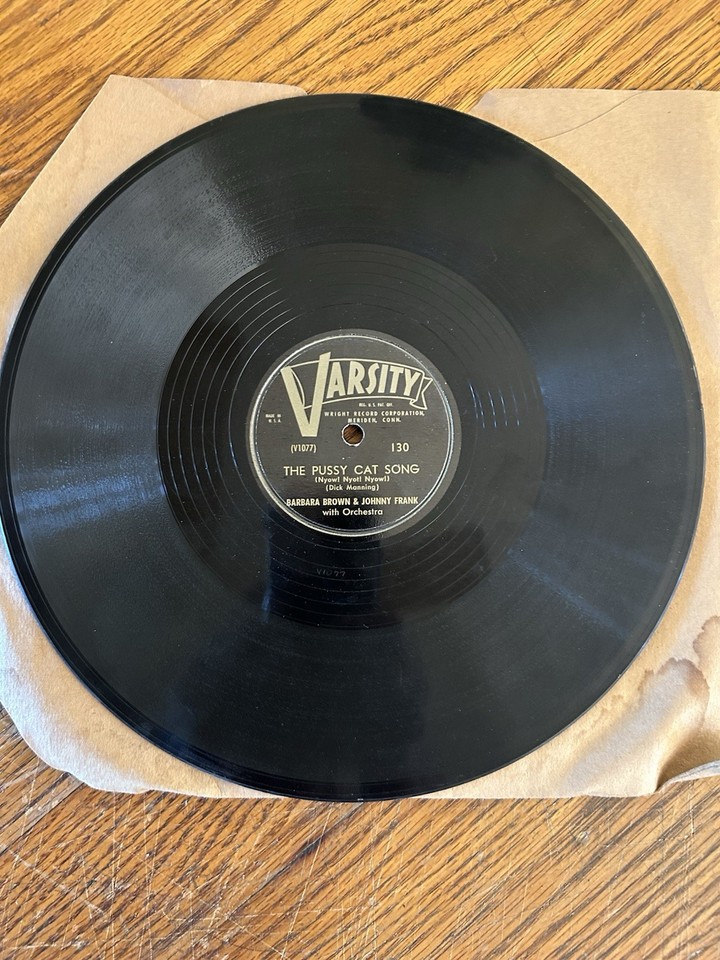Barbara Brown/Johnny Frank -Varsity #130-PUSSY CAT SONG/ Cruising Down The River | eBay