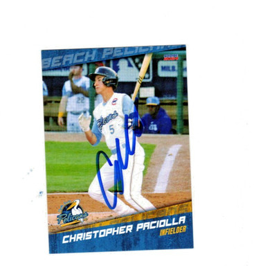 Christopher Paciolla 2024 Myrtle Beach Pelicans signed autograph ...