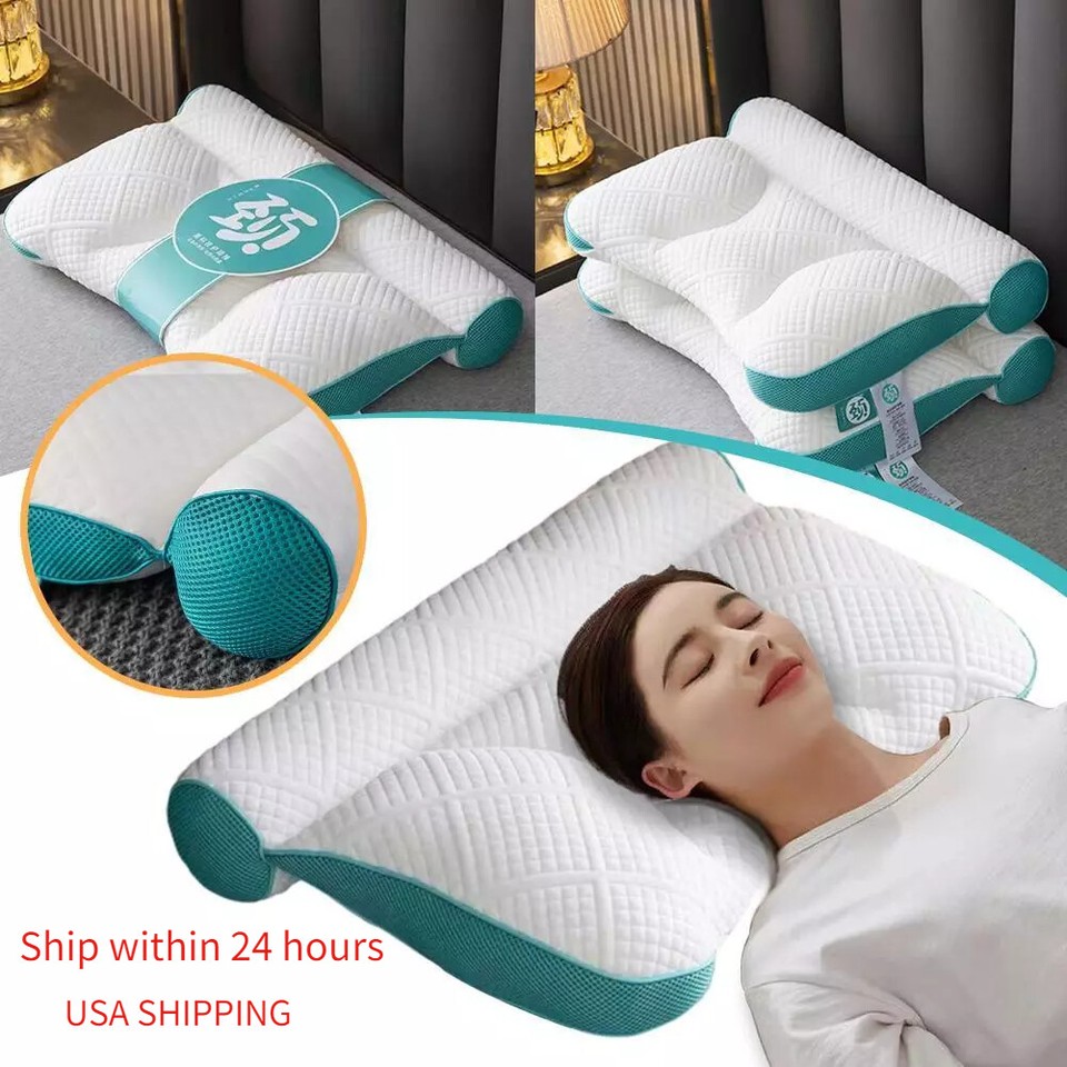 Cervical Neck Pillow Help Sleep And Protect Orthopedic The Neck Massage ...