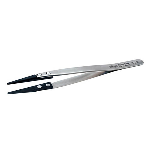 Aven Tools 18702 Carbofib Tweezers, 302 Straight Broad Tips, ESD Safe ...