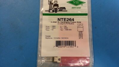 (1 PC) NTE264, ECG264, SK3181A, Silicon PNP Transistor, Darlington Power Amp | eBay