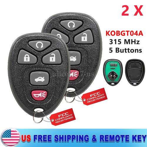 2 For 2007 2008 2009 2010 Chevrolet Cobalt Keyless Remote Car Key Fob 5 ...