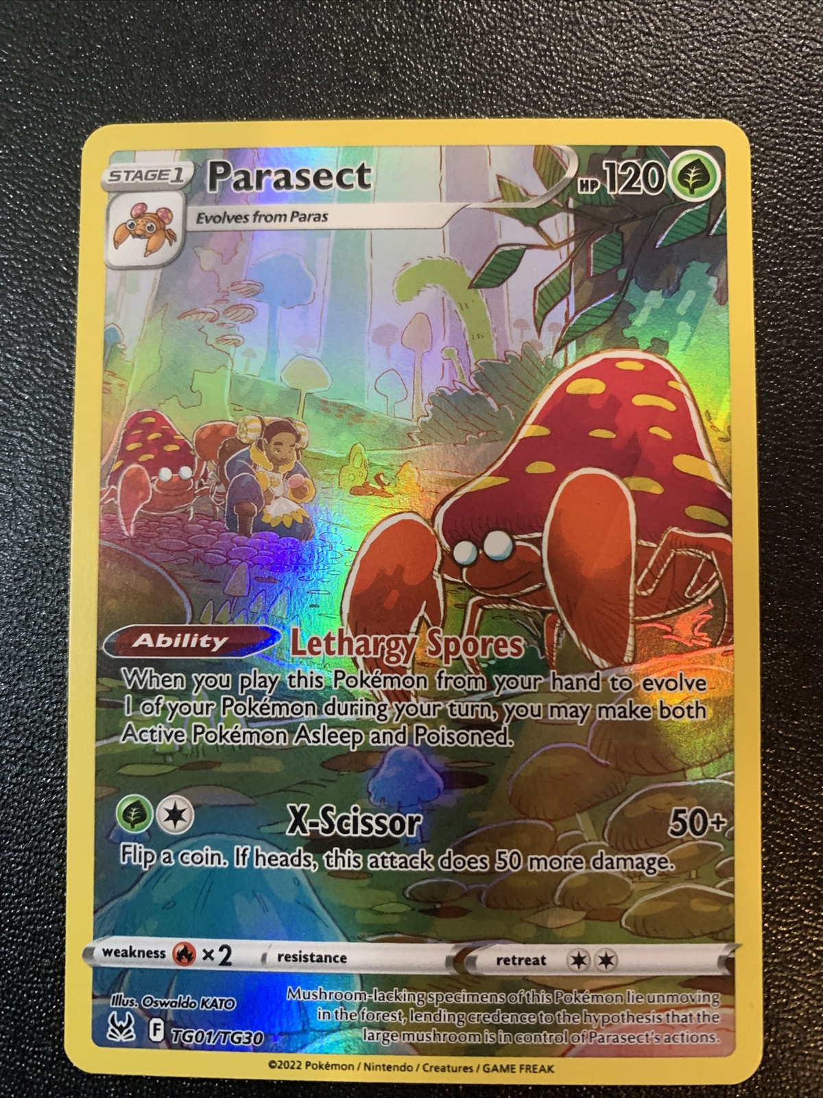 Parasect TG01/TG30 Lost Origin Holo Full Art Trainer Gallery Pokemon ...