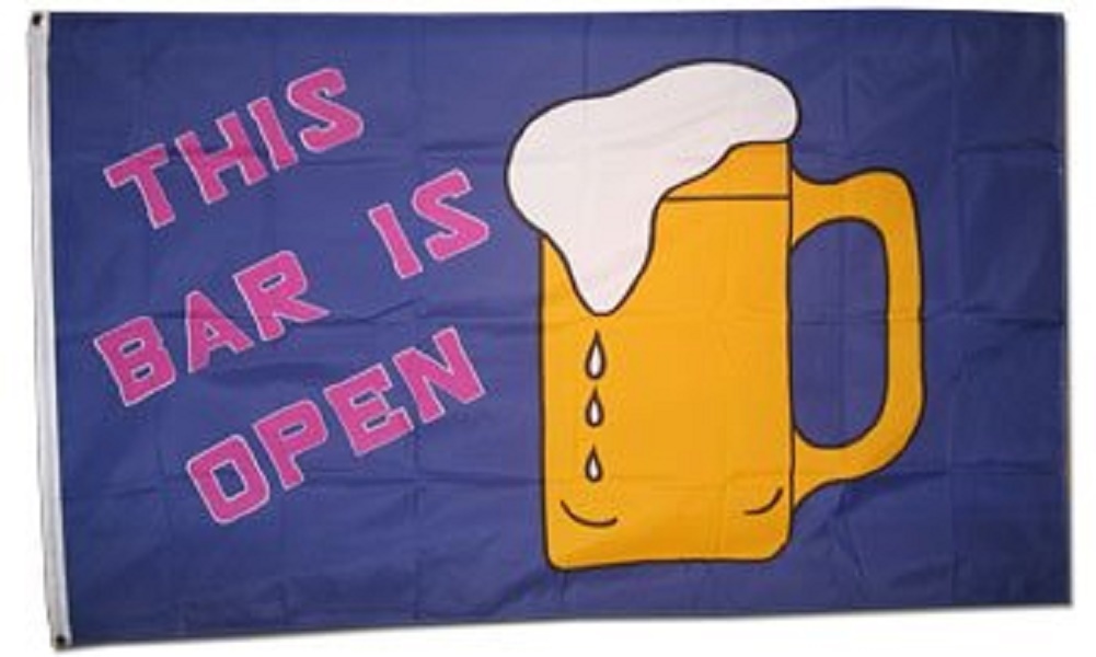 3x5 Advertising This Bar is Open Drinking Beer Flag 3' x 5' House ...