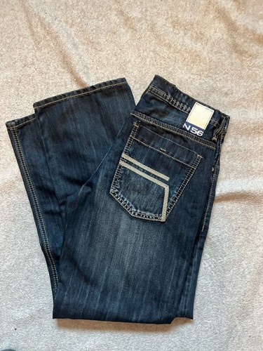 Helix Jeans Men's 30 X 29 Blue Loose Straight Cut Dark Wash Stretch ...