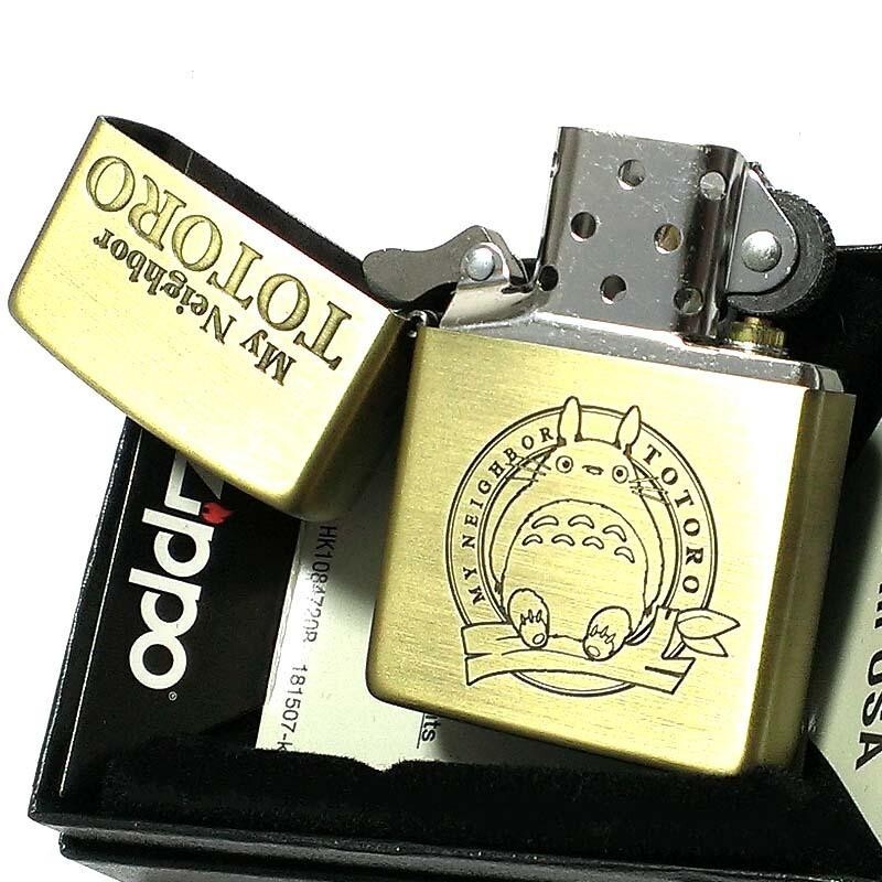 Zippo My Neighbor Totoro Tree Antique Gold Brass Lighter Studio Ghibli ...