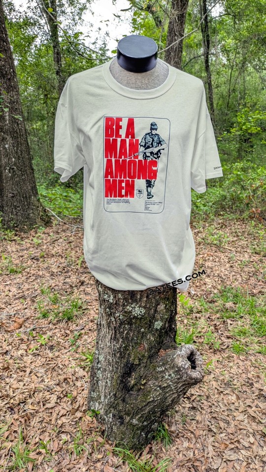 BE A MAN AMONG MEN Rhodesian Army vintage advertisement tee | eBay