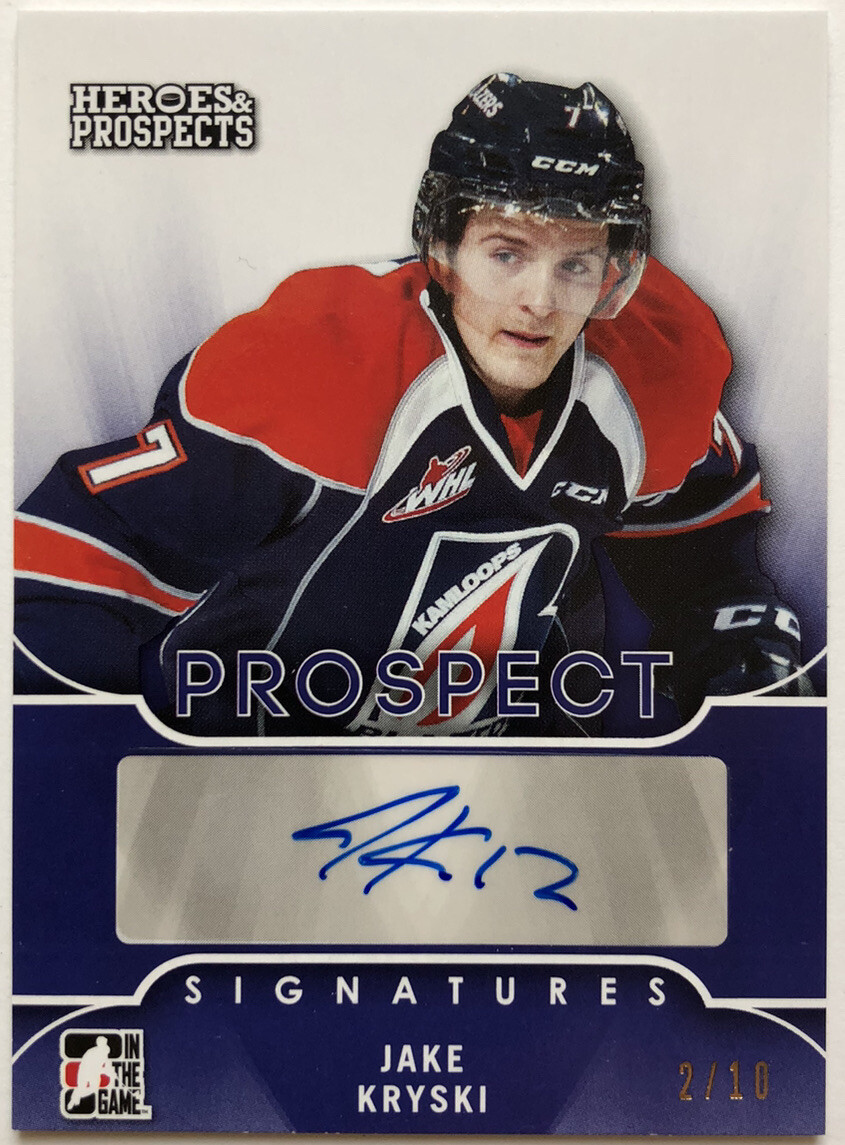 2015-16 ITG HEROES AND PROSPECTS PROSPECT SIGNATURES JAKE KRYSKI RC #2/ ...
