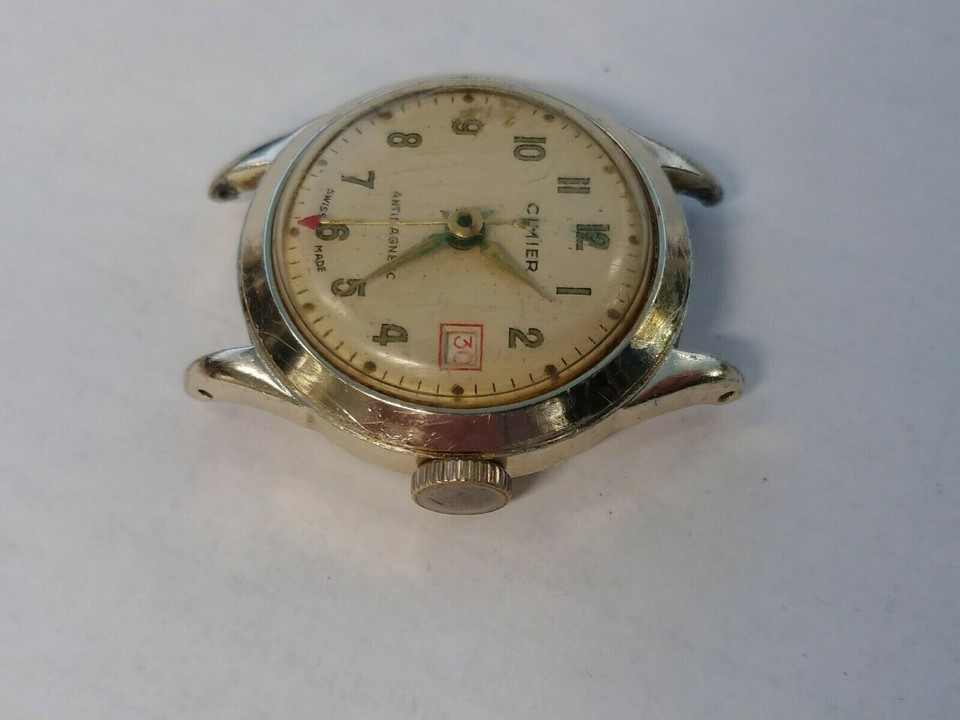 VINTAGE CIMER ALUMINUM CASE WATCH AS IS FOR PARTS IR REPAIR | eBay