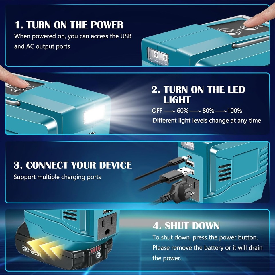 Portable Power Converter for Makita 18V Batteries | eBay