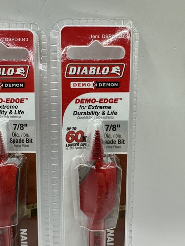 Lot Of 3 ~ DIABLO 7/8 in. x 6 in. Demo Demon Spade Bit for Nail ...