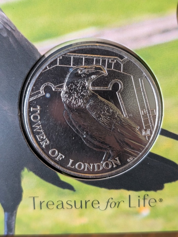 2019 TOWER OF LONDON - £5 FIVE COIN - LEGEND OF THE RAVENS - SEALED ...