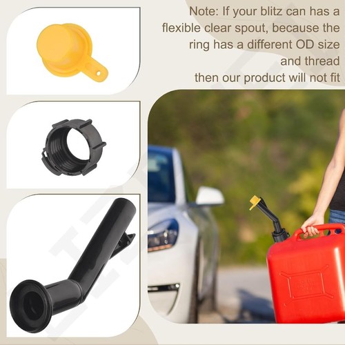 Fuel Gas Can Jug Spouts Nozzles Rings & Caps for 5 gallon gas can spout ...