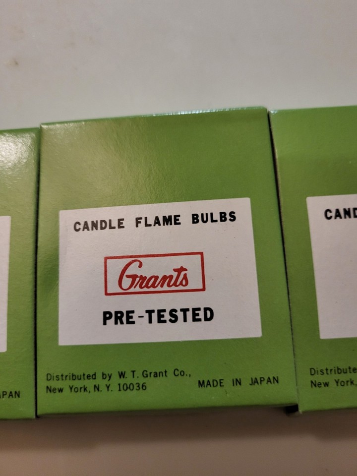 Vintage Glass Christmas Bulbs (GRANTS) Red and yellow Candle flame 120 ...