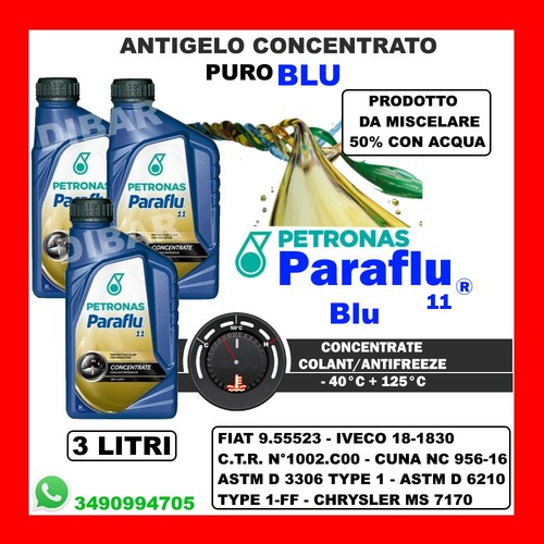 PETRONAS ANTIGELO BLU CONCENTRATO PARAFLU 11 PER TRATTORI ASTM D 3306 ...