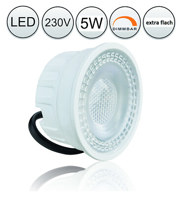 LED Modul flach dimmbar 230V 5W warmweiß 2700K 50x25mm MR16 GU10 ...
