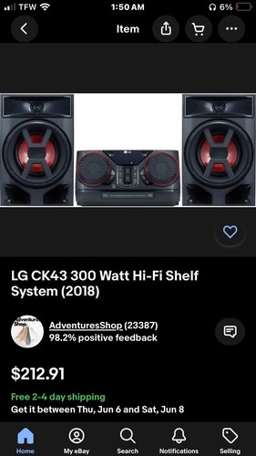 LG XBOOM CKM4 300W Hi-Fi Bluetooth Shelf System - Black for sale online ...
