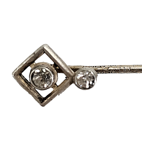 Vintage Art Deco Sterling Silver Rhinestone Silver White Lapel Pin 1920 ...