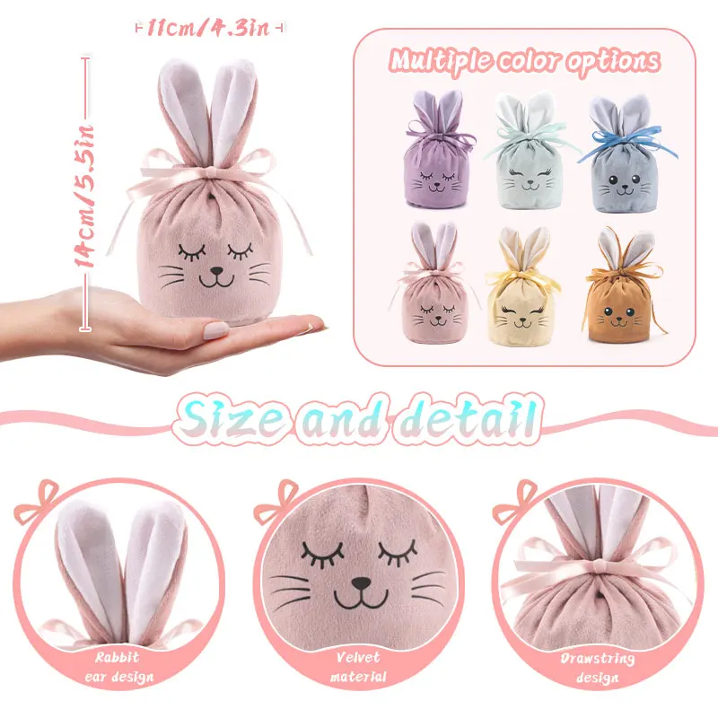 12/24/36pcs Cute Rabbit Bags Packing - Easter Celebration Wedding ...