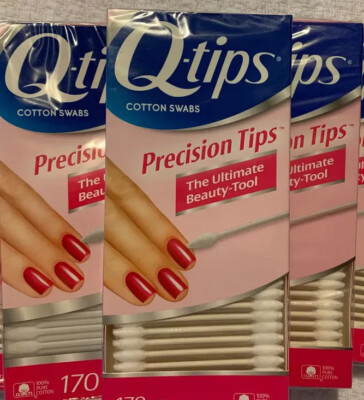 3-Pk Q-tips Precision Tips 100% Pure Cotton Swabs 170 EA FAST FREE ...