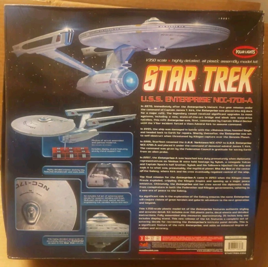 Polar Lights Star Trek 1/350 USS Enterprise 1701 Refit Model Kit W ...