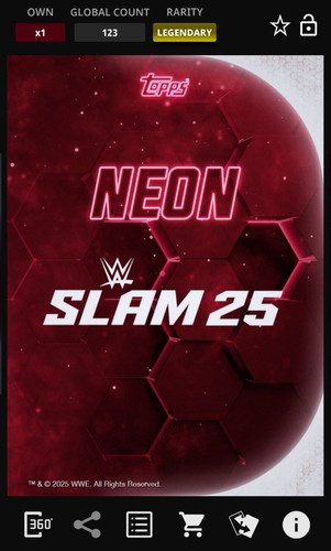 Topps WWE Slam 2025 Trick Williams Neon Radiant Red Signature Legendary ...