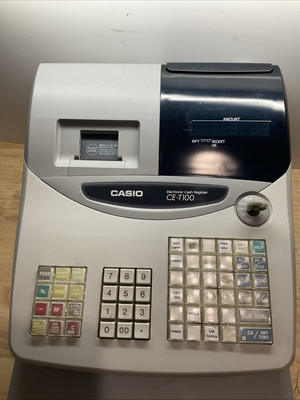 Casio CE-T100 Electronic Cash Register w/ Register Key | eBay