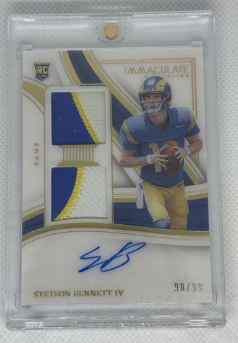 Stetson Bennett IV 2023 Panini Immaculate #SP-SB4 RC Auto Dual Patch LA ...