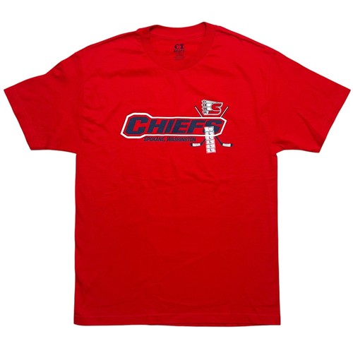 Spokane Washington Chiefs Hockey Red Logo T-Shirt (NWT) - size L | eBay