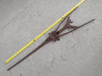 antique cast iron barbed wire fence stretcher / slack taker | eBay