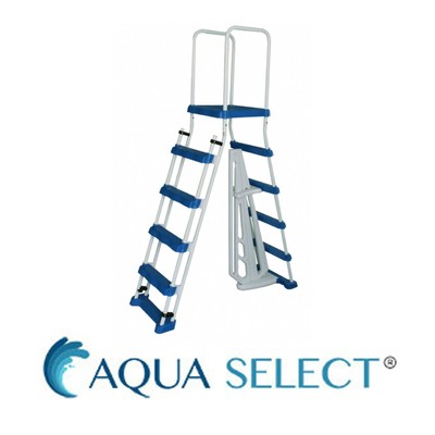 Aqua Select A-Frame Ladder w/ Removable Steps for Swimming Pools ...