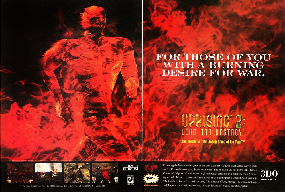 Uprising 2 Lead And Destroy PC Original 1999 Ad Authentic 3DO Video ...