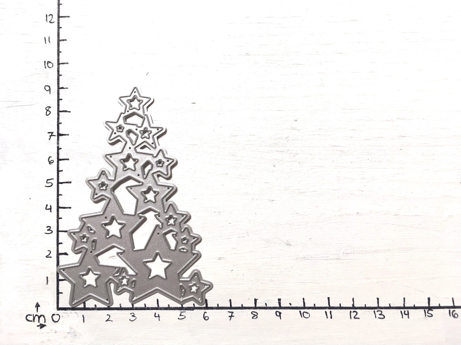 Stanzschablone/ Cutting dies Weihnachtsbaum Sterne Sternbaum Tannenbaum ...